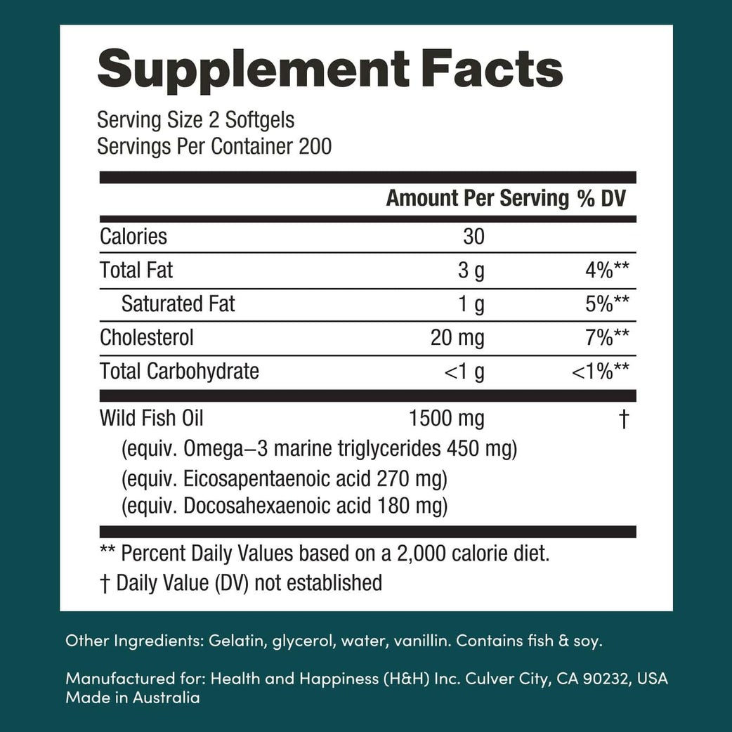 Wild Fish Oil 1500mg – Swisse | USA