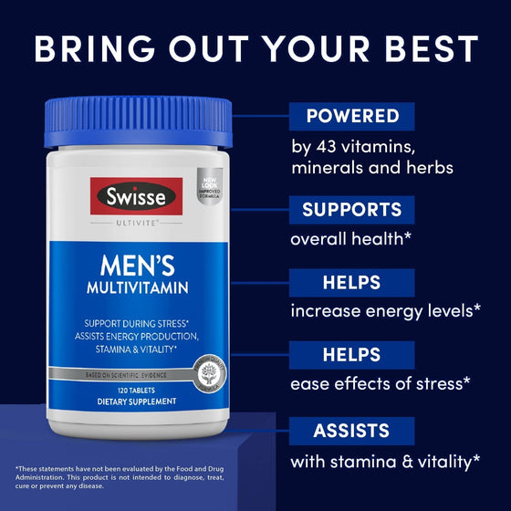 Men's Daily Multivitamin | 50 Vitamins & Minerals | Swisse